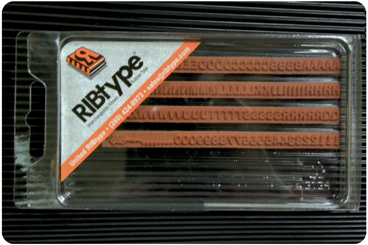 TA11 RIBtype Rubber Stamp Set: 9/64 inch Bold Letters and Numbers
