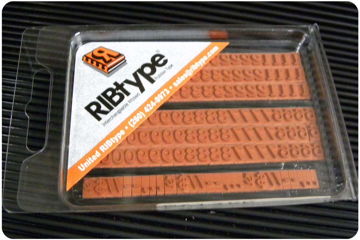 FA12VP RIBtype Rubber Stamp Set: 3/16 inch Numbers Value Pack