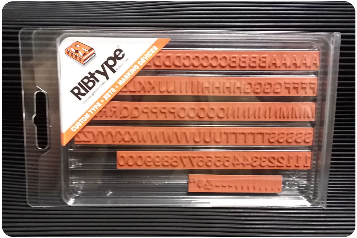 TA13 RIBtype Rubber Stamp Set: 1/4 inch Letters and Numbers