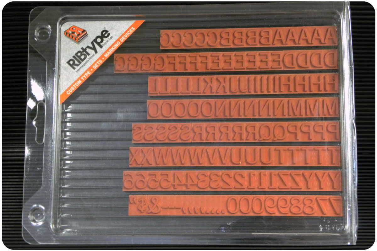 TA15-1/2 RIBtype Rubber Stamp Set: 7/16 inch Letters and Numbers
