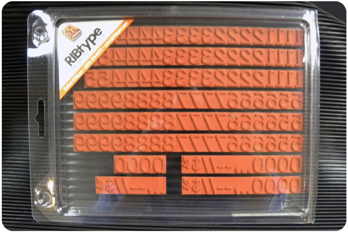 FA16VP RIBtype Rubber Stamp Set: 1/2 inch Numbers Value Pack