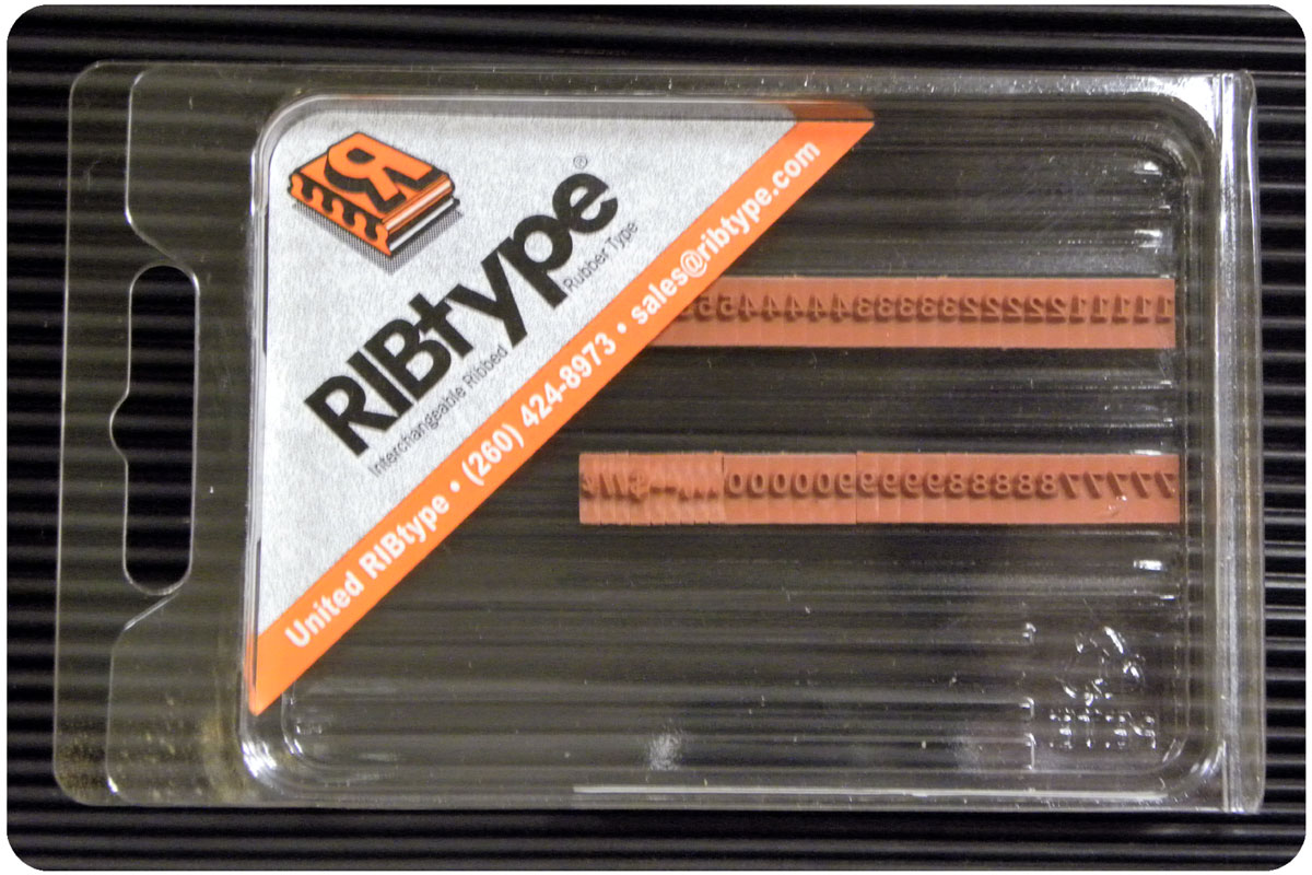 FA8 RIBtype Rubber Stamp Set: 5/64 inch Numbers