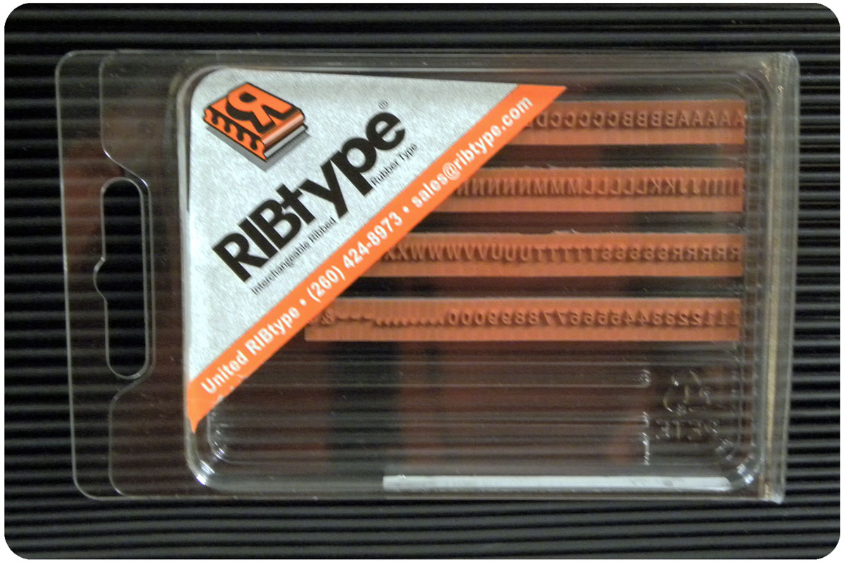TA8 RIBtype Rubber Stamp Set: 5/64 inch Letters and Numbers