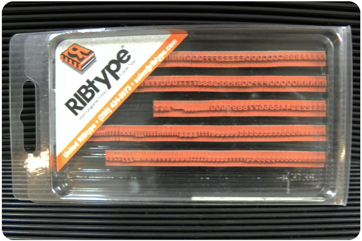 TA8L RIBtype Rubber Stamp Set: 5/64 inch Upper and Lower Case Letters ...