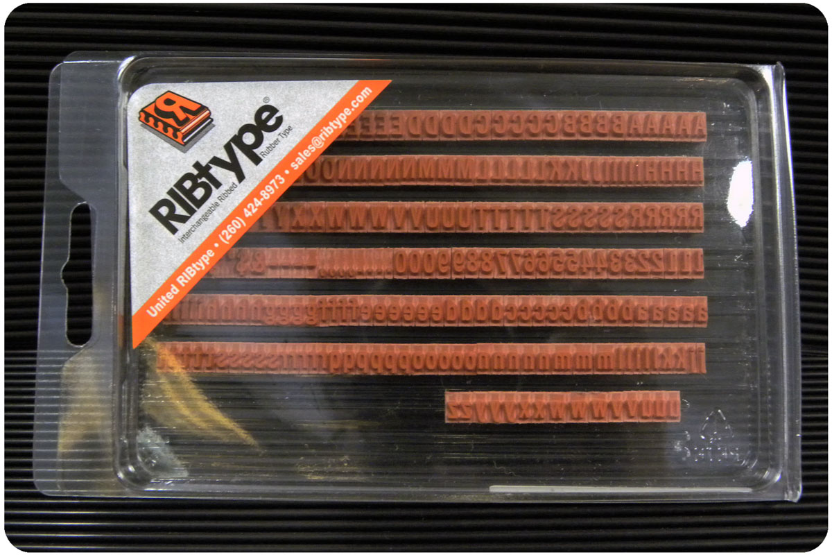 TB12L RIBtype Rubber Stamp Set: 3/16 inch Condensed Upper and Lower ...