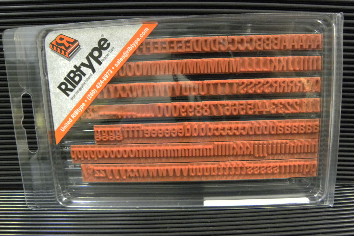 TB13L RIBtype Rubber Stamp Set: 1/4 inch Condensed Upper and Lower Case ...
