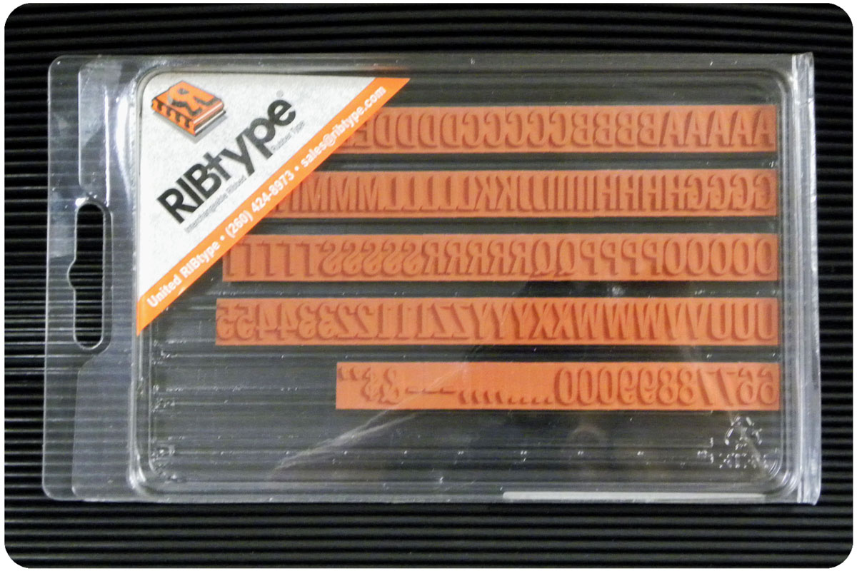 TB14 RIBtype Rubber Stamp Set: 5/16 inch Bold Letters and Numbers