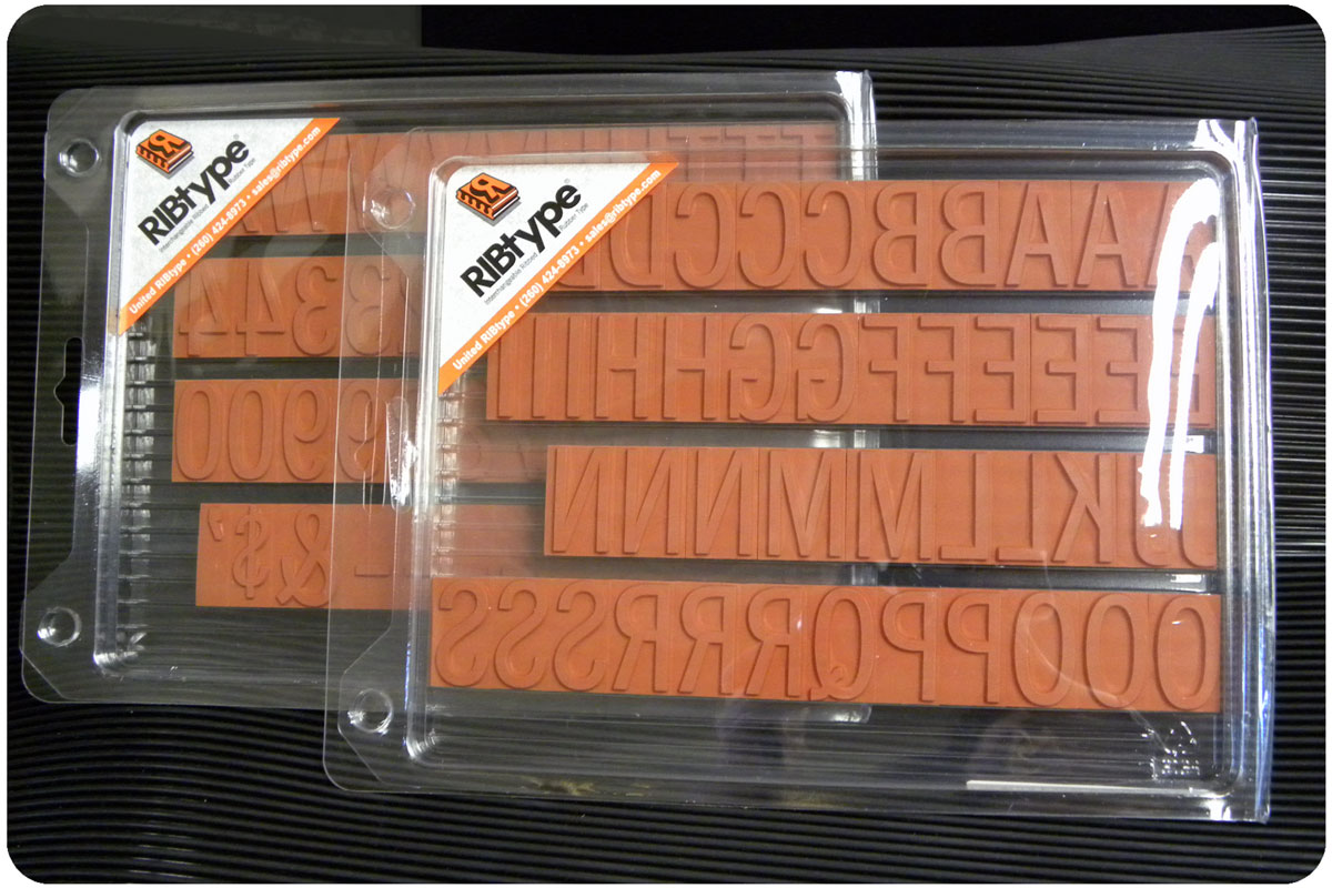 TB19 RIBtype Rubber Stamp Set: 1 inch Letters and Numbers