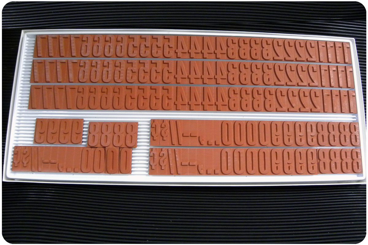 FG79 RIBtype Rubber Stamp Set: 15/16 inch Letters and Numbers