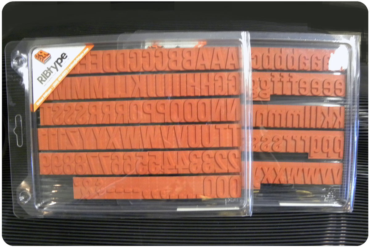 TU78L RIBtype Rubber Stamp Set: 3/4 inch Bold Upper and Lower Case ...