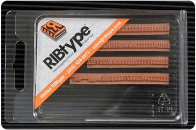 TB10 RIBtype Rubber Stamp Set: 1/8 inch Letters and Numbers